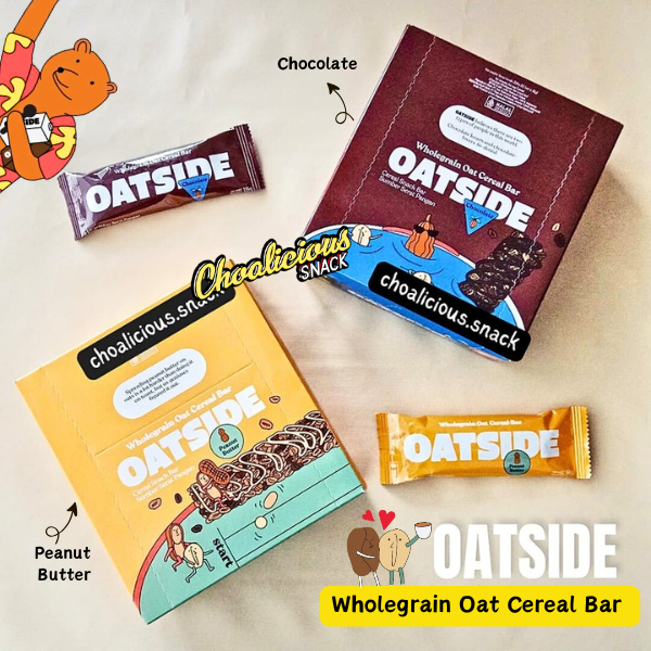 OATSIDE Wholegrain Oat Cereal Bar Peanut Butter / Chocolate ...