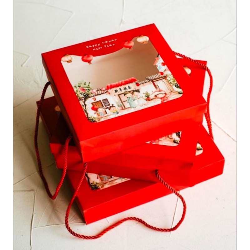 Imlek BOX CNY PARTY LAMPIONS 20X20X, 22X22, 25X25 IMLEK THEME CAKE BOX ...