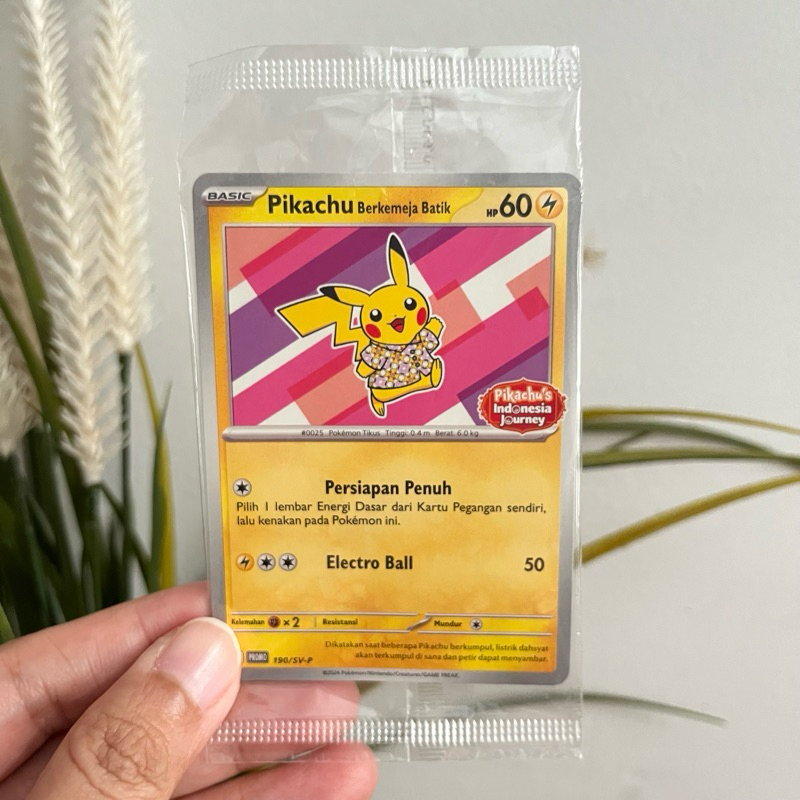 [LIMITED] Rare Pokemon Pikachu Batik Indonesia Journey Card Original ...