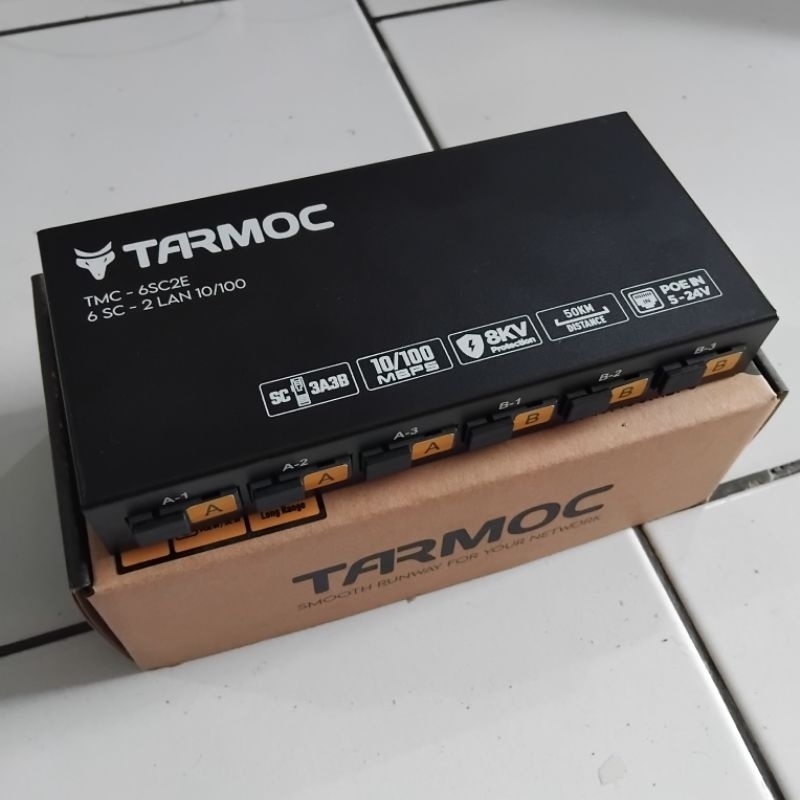 Tarmoc TMC-6SC2E-3A3B-P| 6 FO 2 LAN 10/100 PIE IN 5-24V Media Converter ...