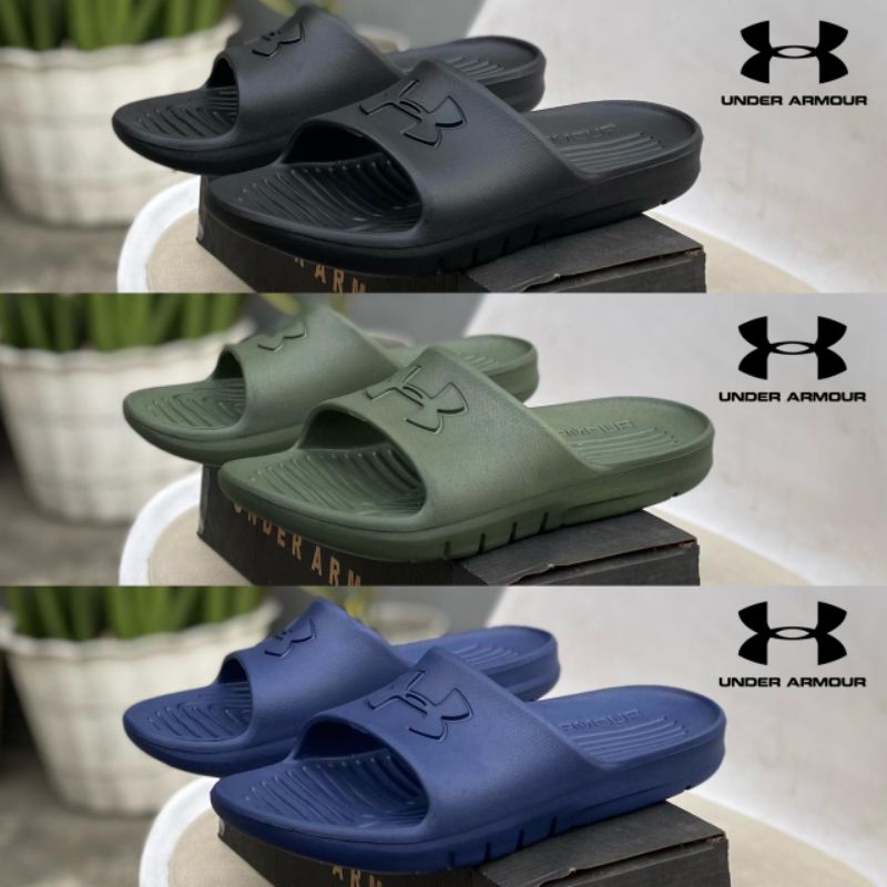 Original UA slide sandals men's rubber slide sandals | Shopee Malaysia