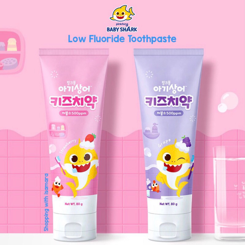 Pinkfong Baby Shark Low Fluoride Toothpaste / Children's Toothpaste ...