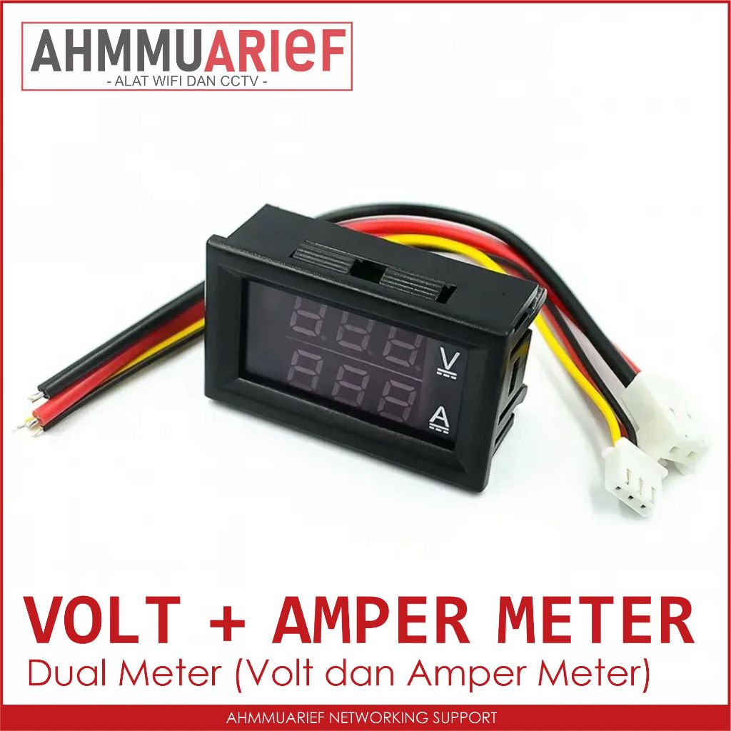 Digital MINI MULTIMETER DUAL DISPLAY LED VOLTMETER AND AMPERMETER VOLT ...