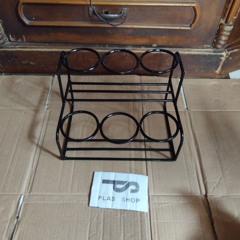 1 liter Oil Bottle Holder Diameter 8,5cm 2 Layers - 1 liter 6 Hole ...