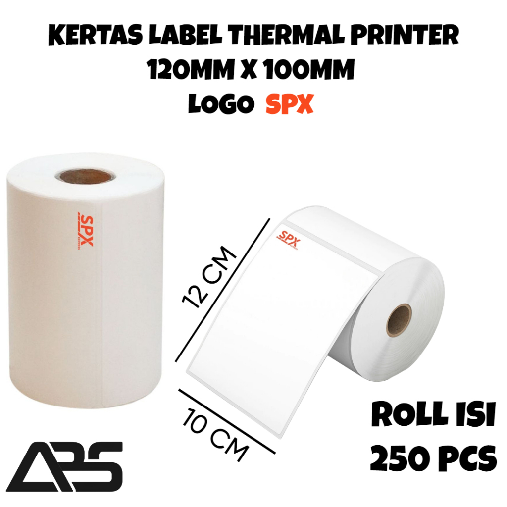Thermal SPX PRINTER LABEL PAPER 100 X 120 MM 250 SHEETS LOGO SPX SHOPEE ...
