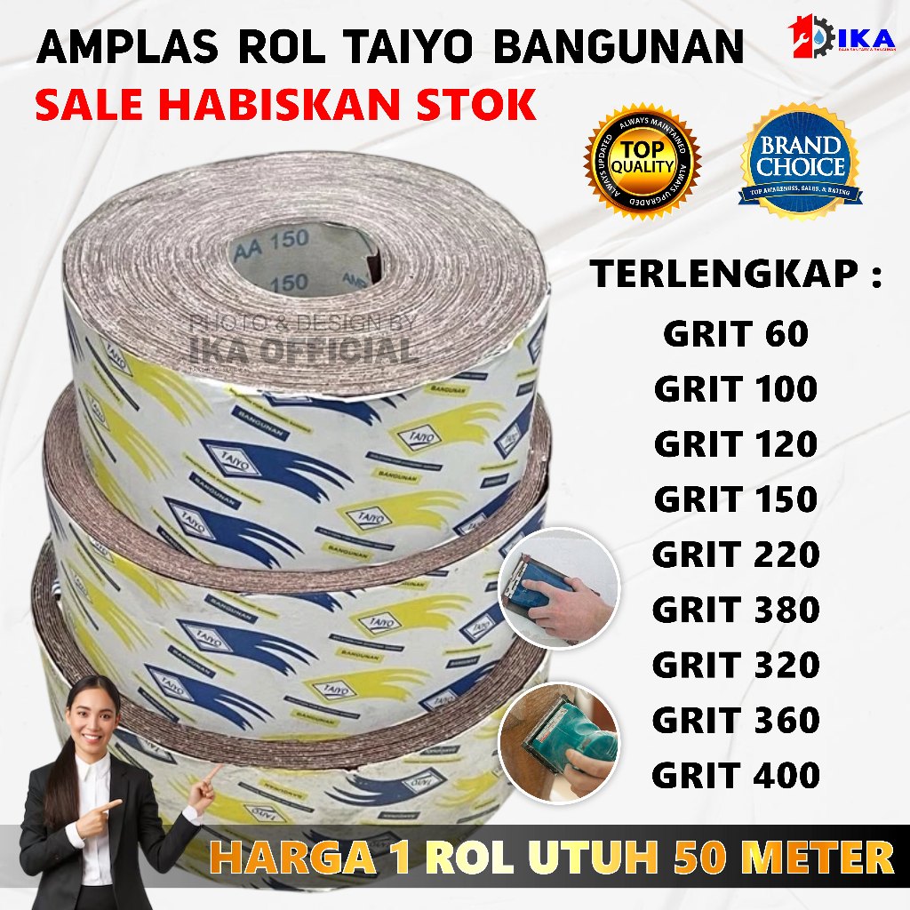 Taiyo BUILDING Sandpaper Roll Cloth 80-400 50 Meters / Taiyo building ...