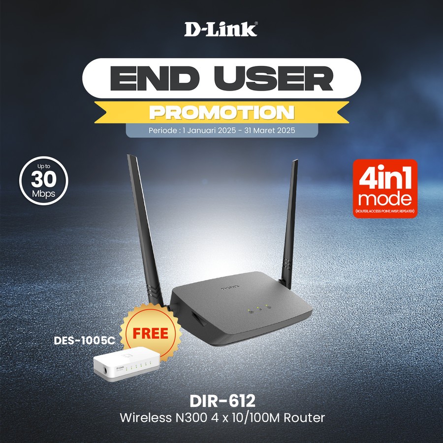 Dlink DIR-612 WIRELESS N 300 ROUTER | Shopee Malaysia