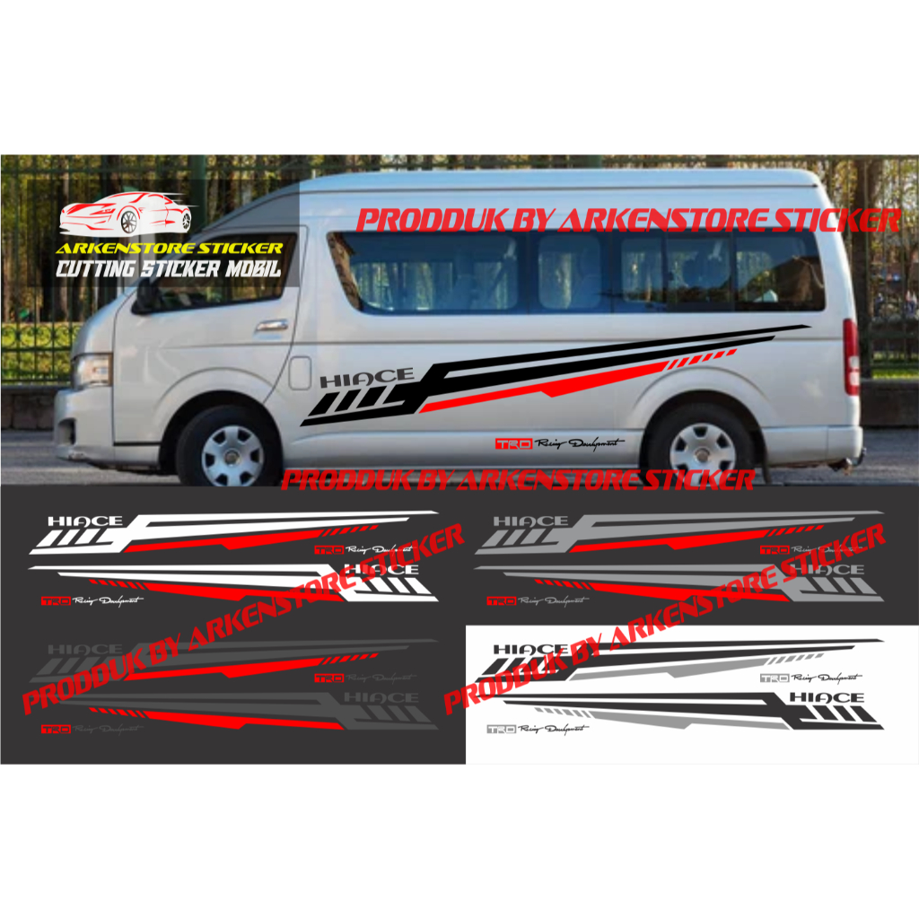 Hiace Sticker striping car Sticker toyota hiace trd racing development ...