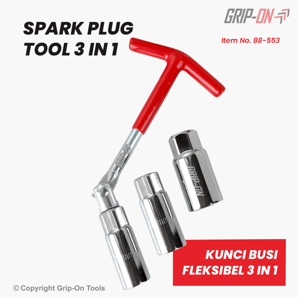 Grip-on Spark Plug Tool 3in1 Flexible - Universal Flexible 3in1 ...
