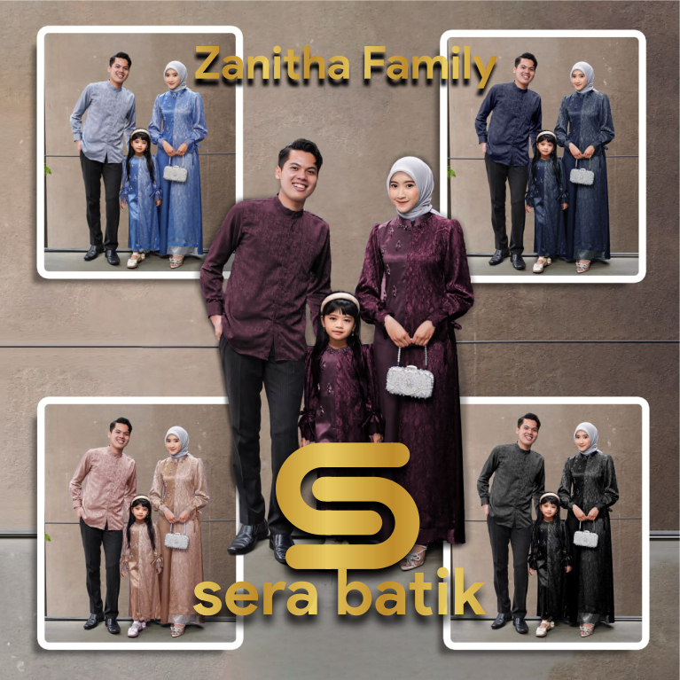 Couple Family Set Zanitha Dress Couple Lebaran 2025 Exclusive Special Eid Gamis Couple Lebaran ...