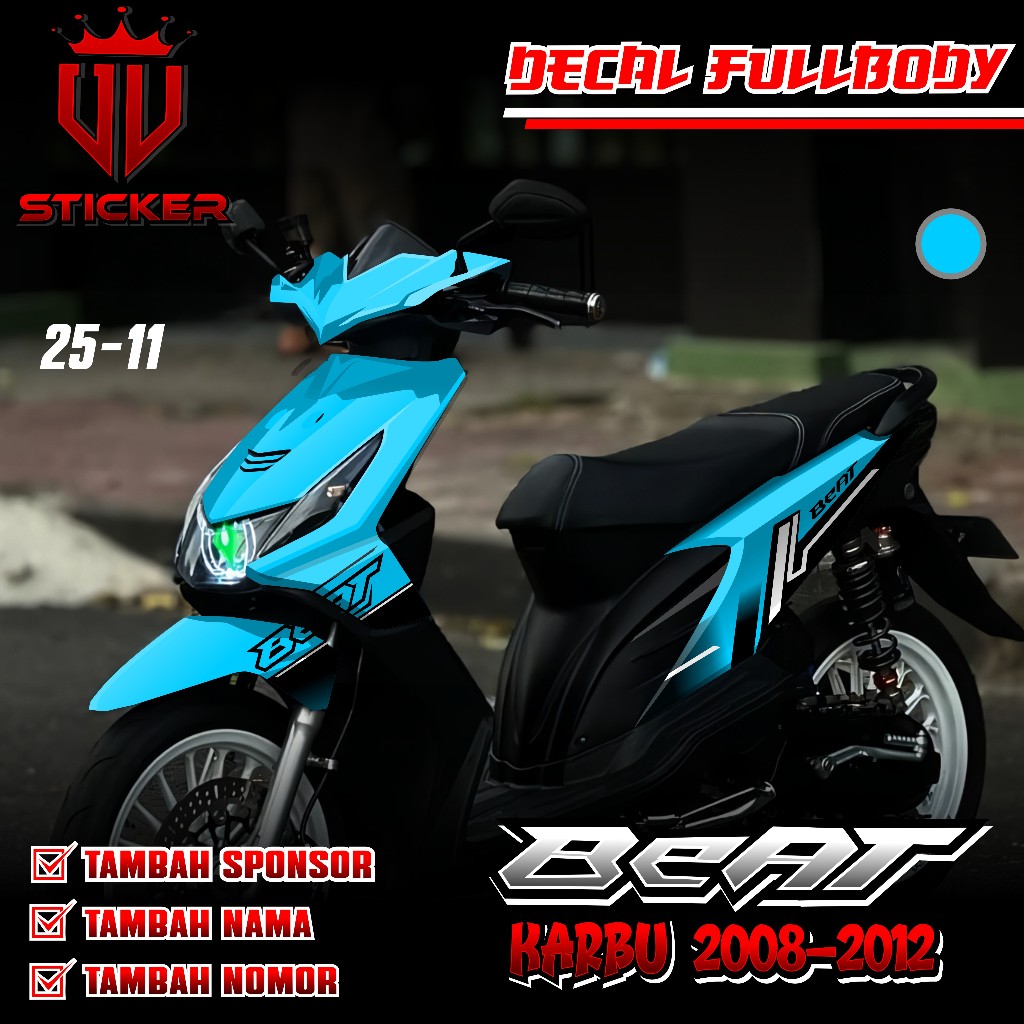 Honda Beat Karbu Full Body Decal Sticker 2008 2009 2010 2011 2012 - Old ...