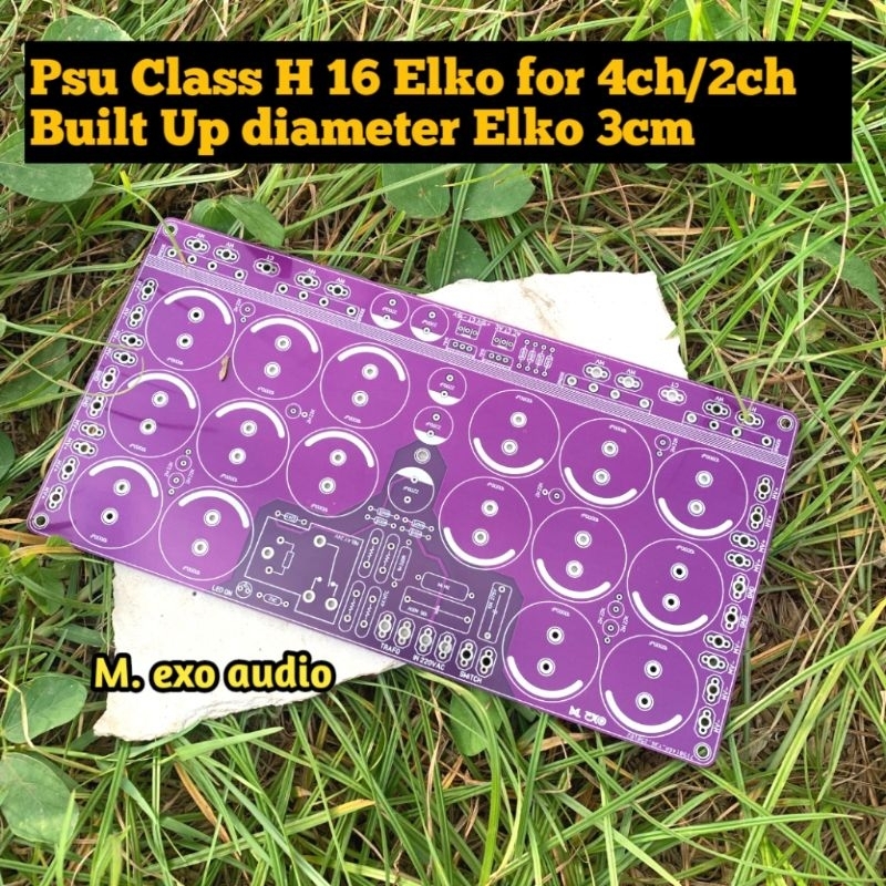 Pcb Psu Class H 16 elko For 4ch/2ch dimensions 3cm elko built up ...