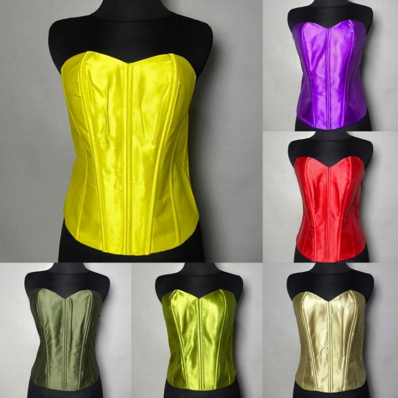 Longtorso kebaya / longtorso satin zipper / bustier kebaya / satin ...