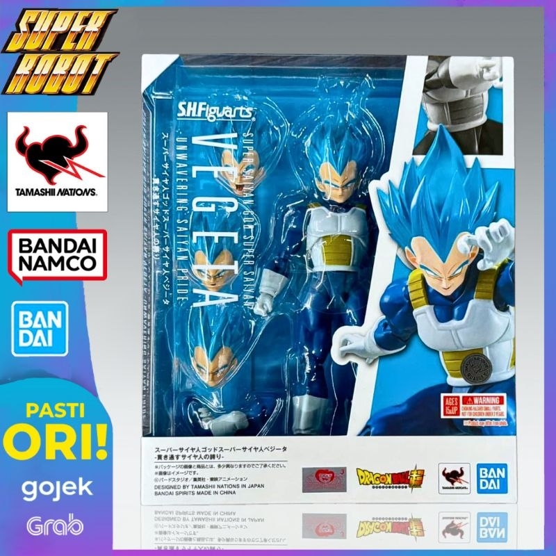 Bandai SHF SSGSS Super Saiyan God Blue Vegeta Unwavering Saiyan Pride - Dragon Ball SHFiguarts ...