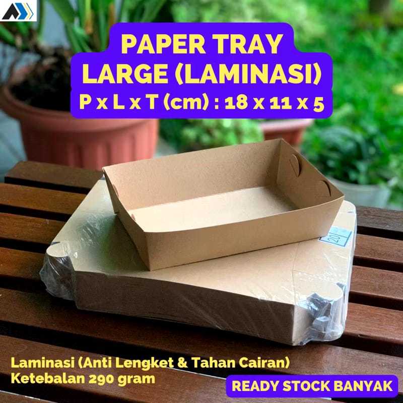 Laminated Food Paper Tray | Paper Food Tray | Paper Tray - L/Large ...