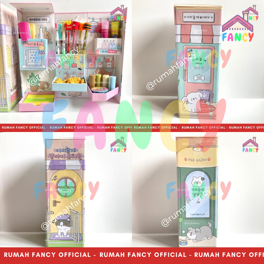 [FREE DUS + BUBBLE] Magnetic Pencil Box Stackable Standing Tier Model D ...