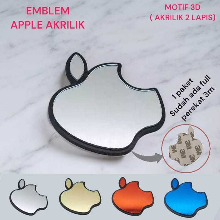 Embossed acrylic APPLE LOGO EMBLEM / acrylic 2 ply embossed APPLE LOGO ...