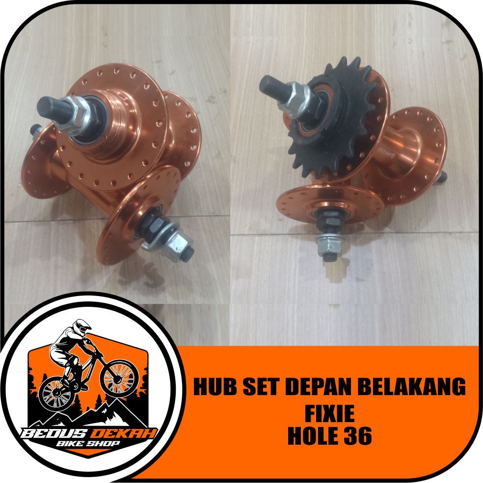 Hub FIXIE HOLE 36 SET FRONT AND REAR ALUMUNIUM / HUB FIXIE DOLTRAP ...
