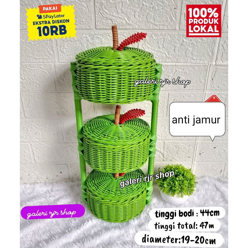 Rattan RakBAWANG and aesthetic rattan kitchen spice rack, synthetic ...