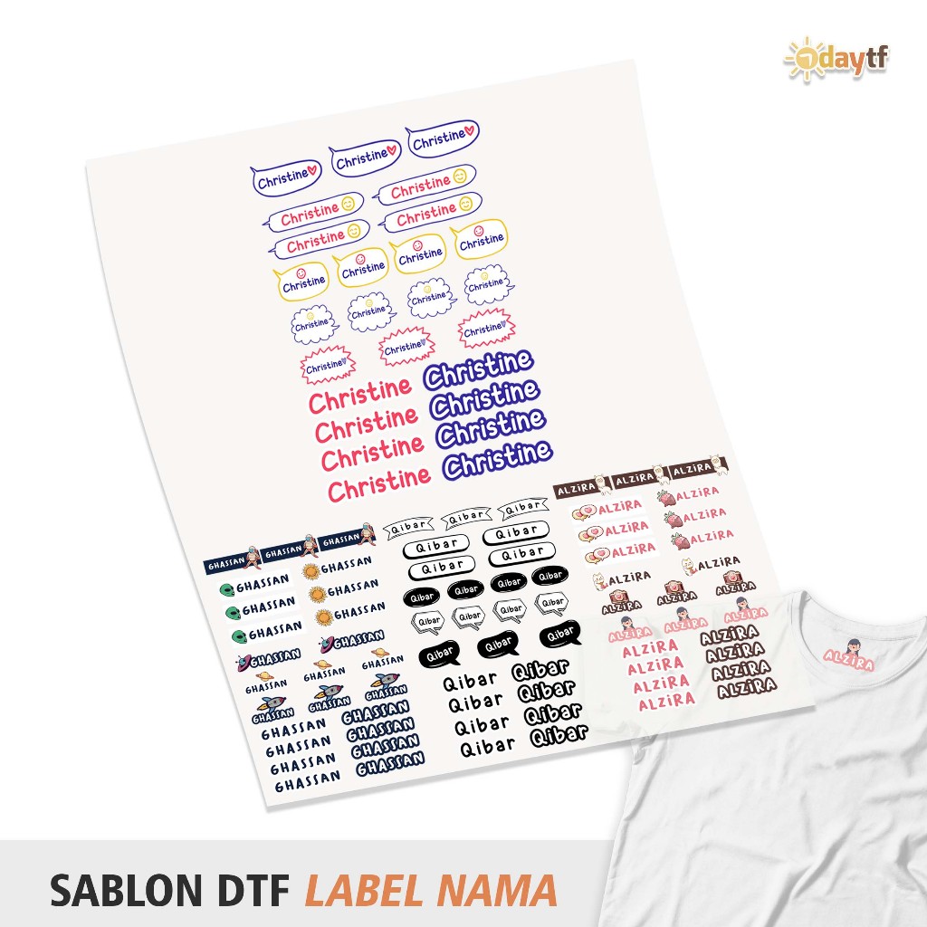 Dtf SCREEN PRINTING - NAME LABEL | T-shirt screen Printing, iron-on ...