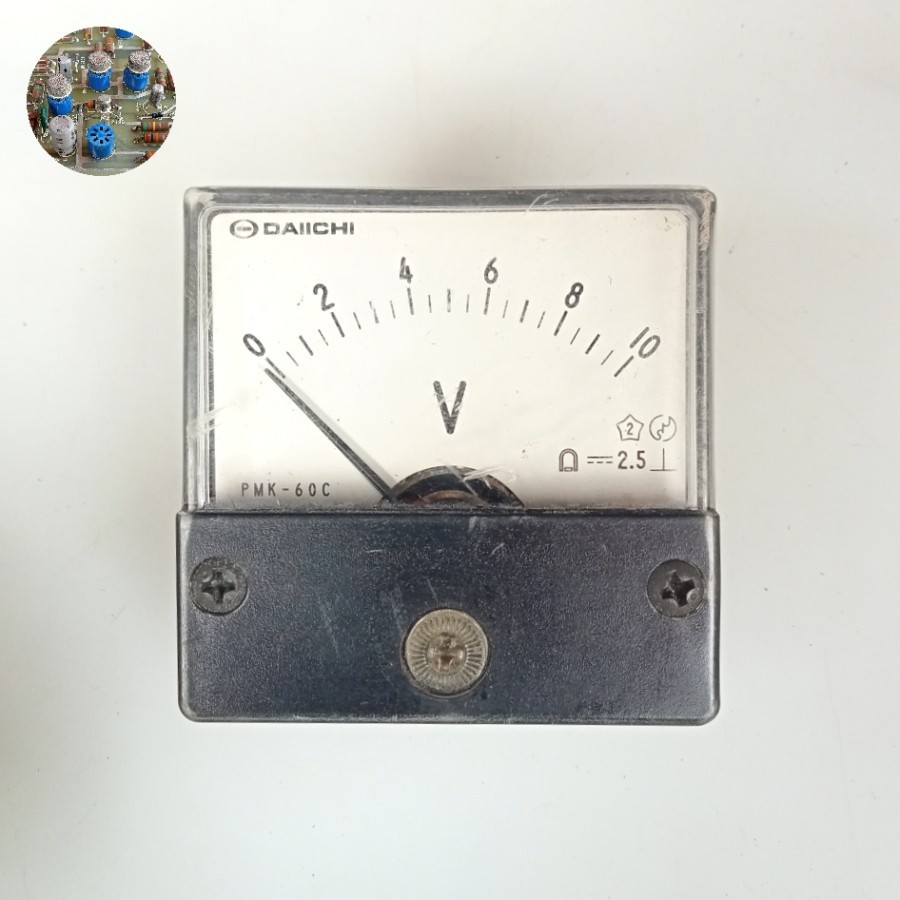 DAIICHI PMK-60C Volt meter DC 10V 60 x 60 / Analog Volt meter | Shopee ...