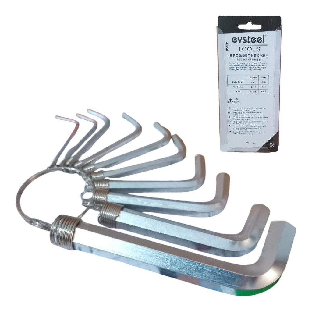 L KEY SET HEX KEY RING 1 2 3 4 5 6 7 8 9 10 mm 10in1 Tools Wrench ...