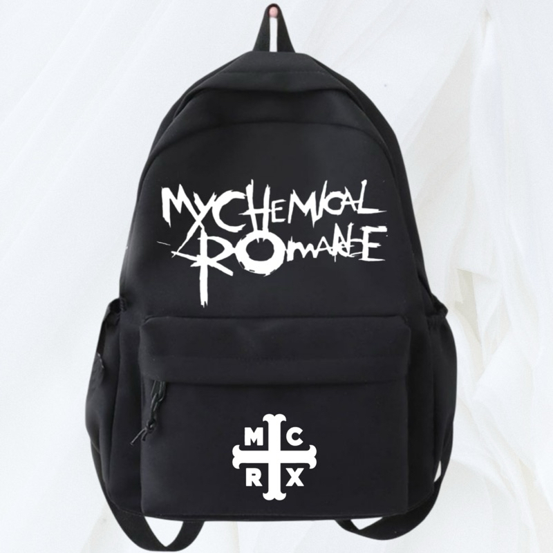 Vintage Metal Rock My Chemical Romance Band Backpack Bag Cordura Canvas ...