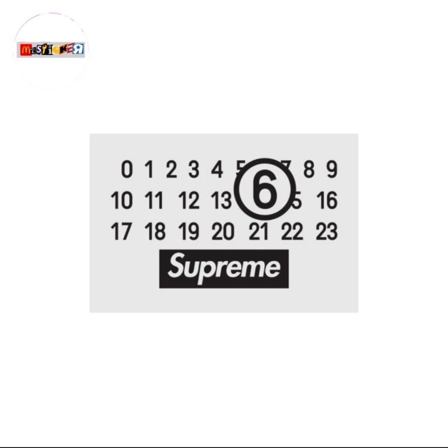 Supreme x Maison Margiela MM6 logo sticker | Shopee Malaysia
