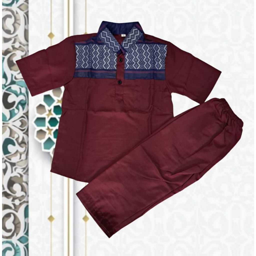 Koko Batik Suit Koko suit with Songket motif 1-8 years | Shopee Malaysia