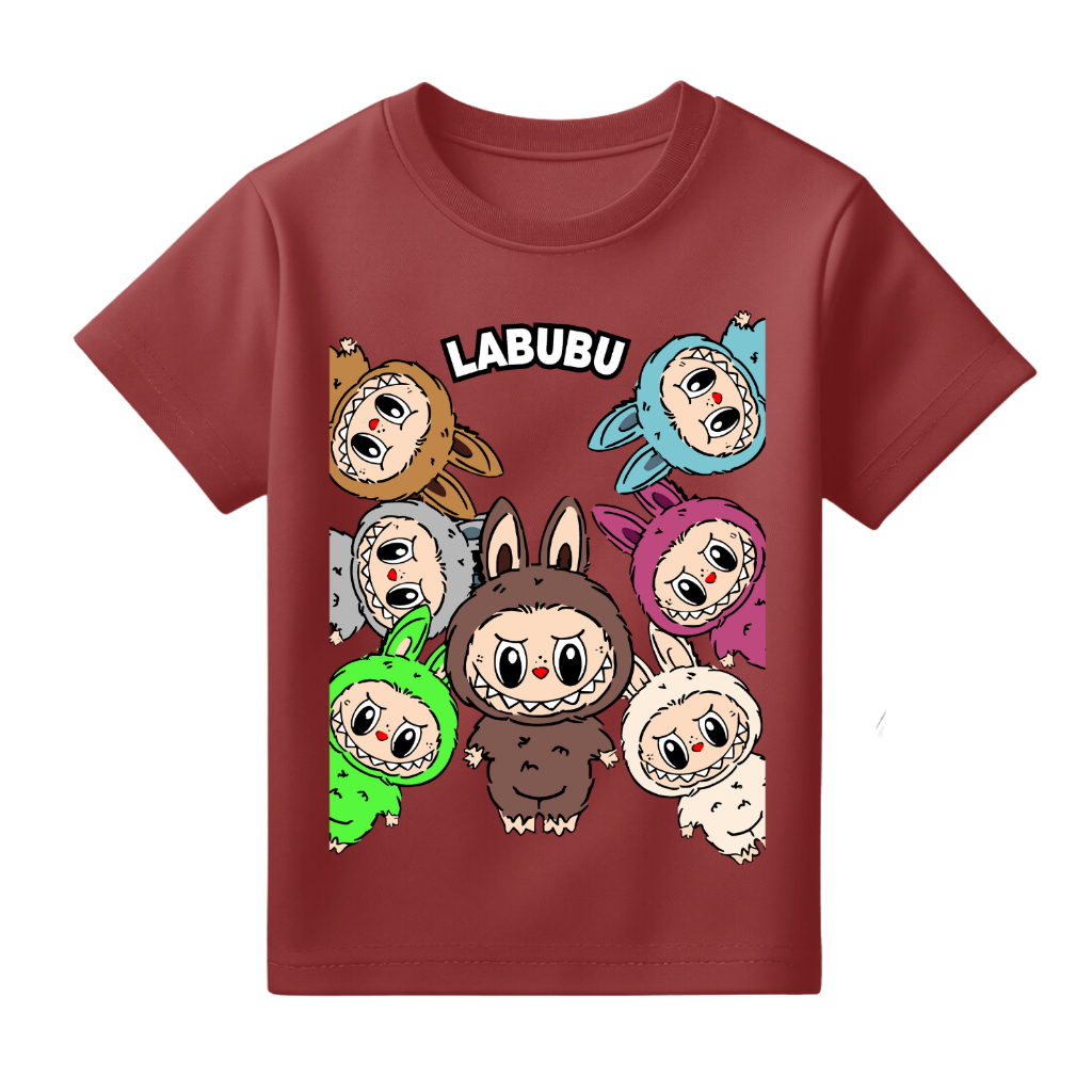 Labubu Character Children's T-shirt Seven Friends Cute Girls Ages 1 ...