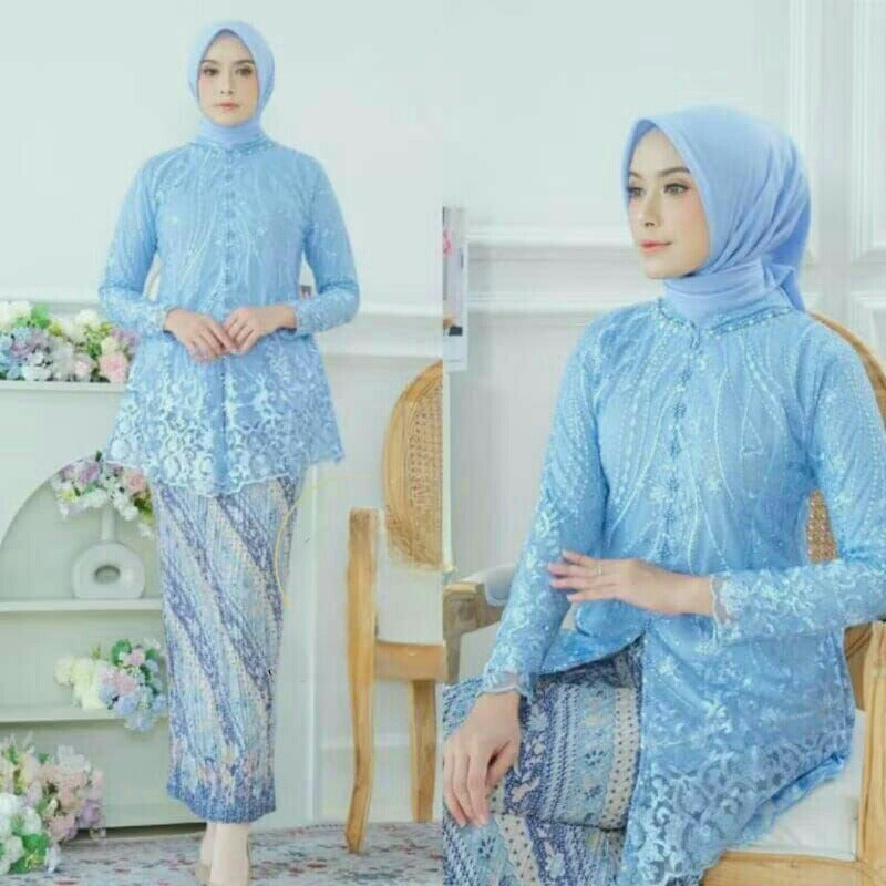 Haura Modern Burkat Kebaya Set Encim Busui Latest Luxury Elegant ...