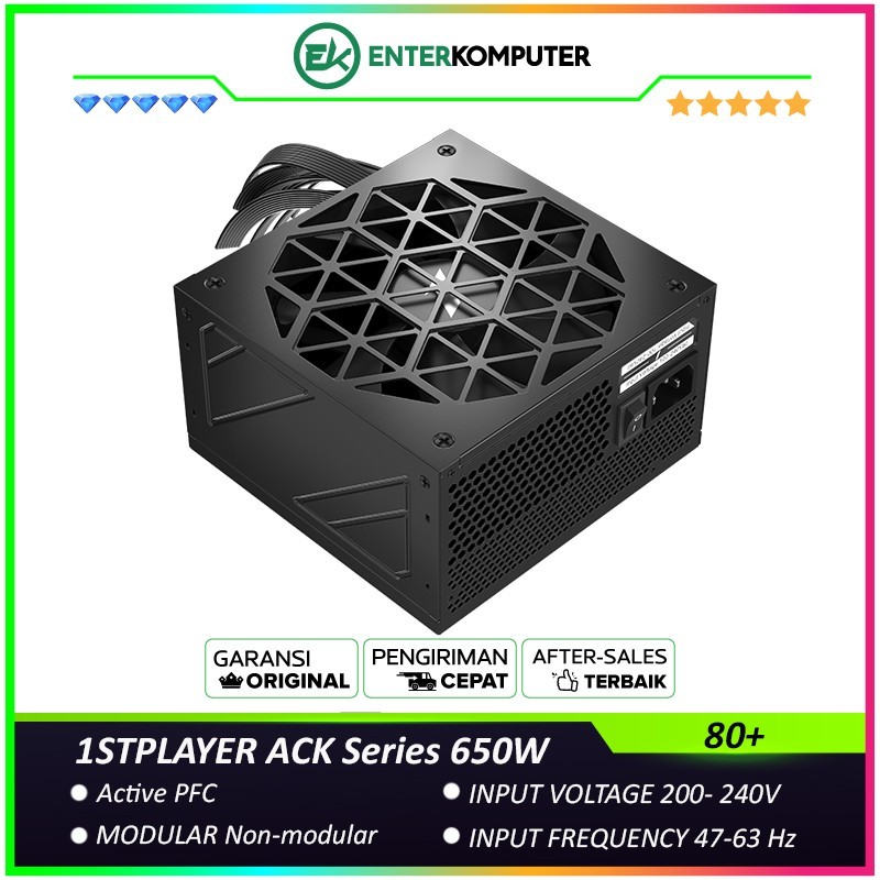1STPLAYER ACK Series 650W HA-650AC1 80+ Certified with Embossed Cable ...