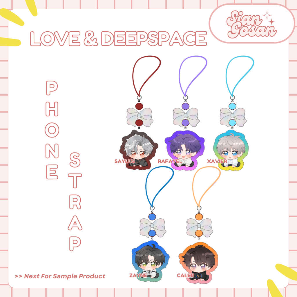 Love and DeepSpace Phone Strap [ Zayne Sylus Xavier Rafael Caleb ...