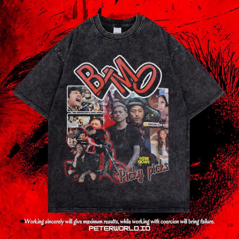 Peterworld "BIMO" KAOS OVERSIZED / KAOS WASH / STONE WASH / OVERSIZED T ...