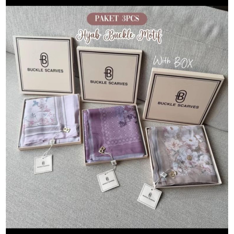 Buckle Box Motif Hijab Get 3 | Shopee Malaysia