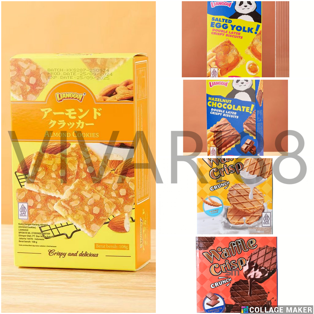 Lianggui Waffle Crisp Crunch / Almond Cookies / Chocolate Sandwich ...