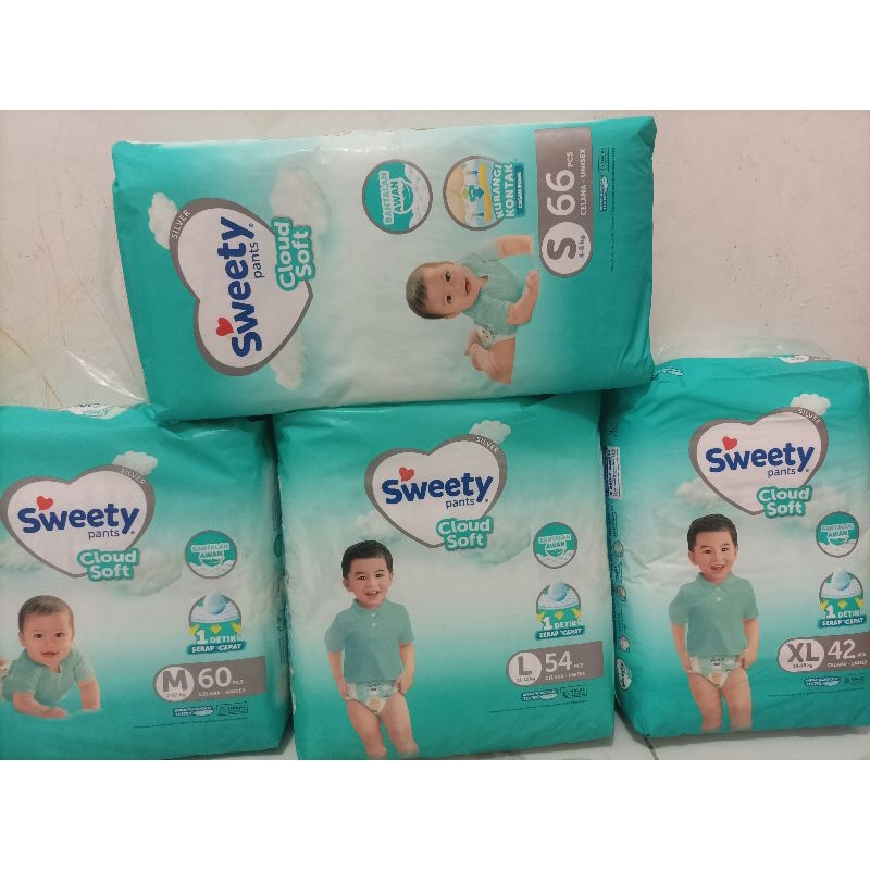 Sweety Silver Jumbo soft Cloud S66 M60 L54 XL42 Extra dry Leak-Proof ...