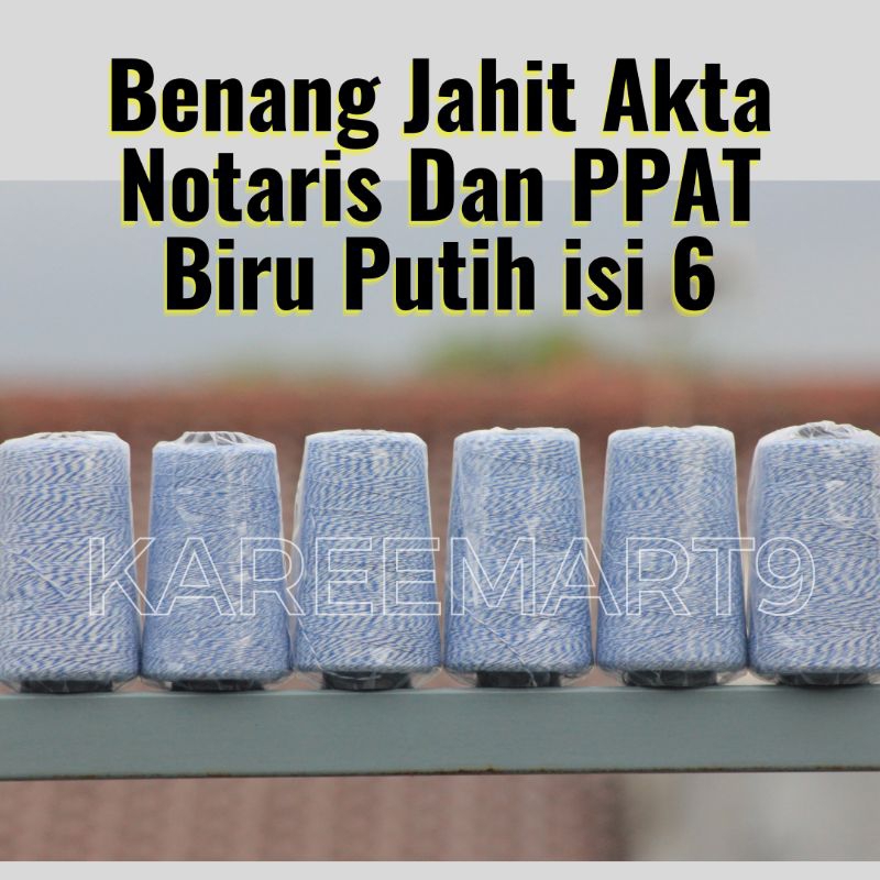 PUTIH Actually and PPAT Blue and White Sewing Thread, pack of 6 ...