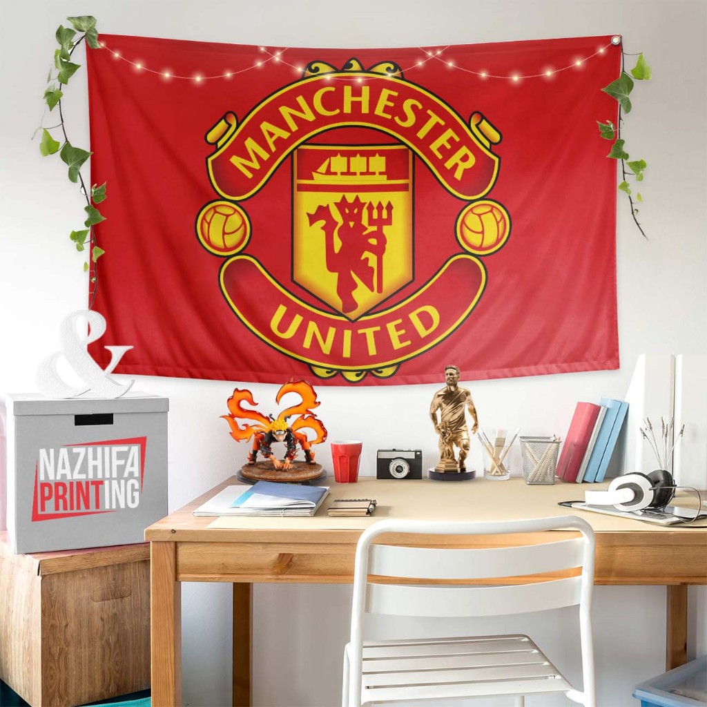 Nazhifa Printing - Manchester United MU Football Club Flag Fabric ...