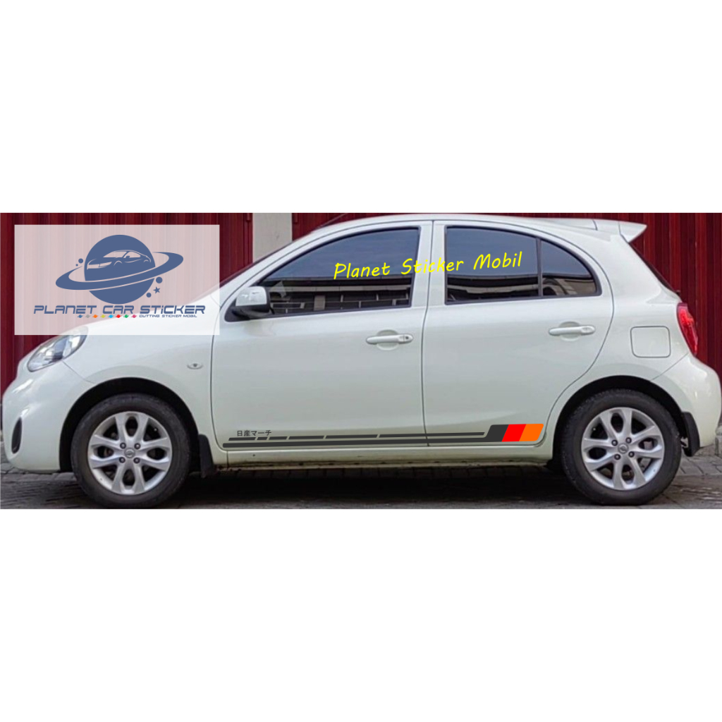 March sticker, nissan march kanji jdm car body list sticker, nissan ...