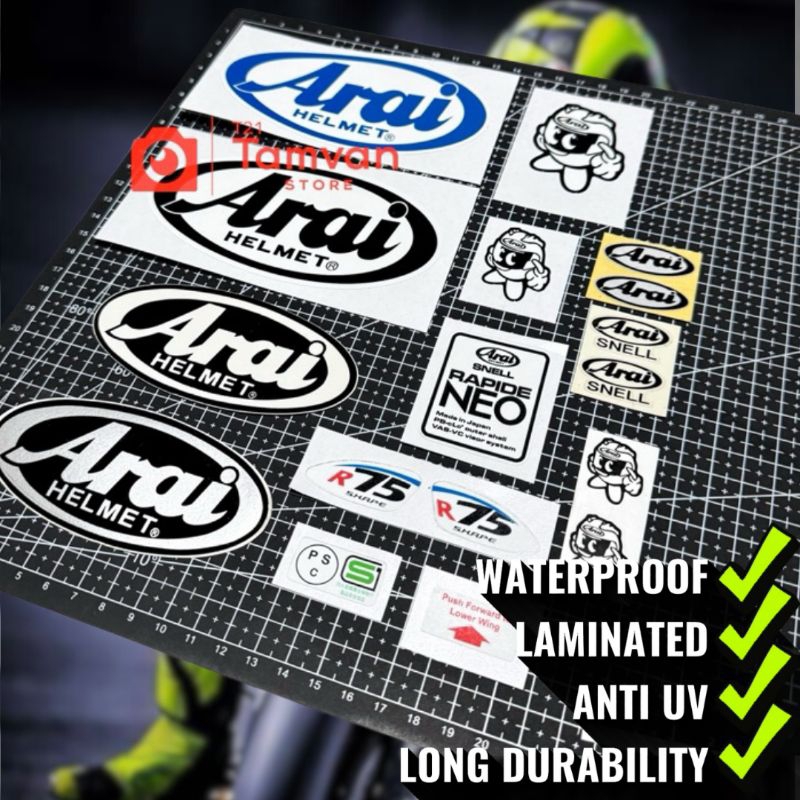 Emblem LOGO STICKER HELMET STEPPER ARAI / ARAI HELMET | Shopee Malaysia