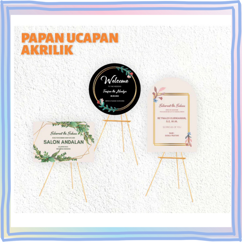Acrylic GREETING BOARD 60 X 40 CM / ACRYLIC FLOWER BOARD / ACRYLIC ...