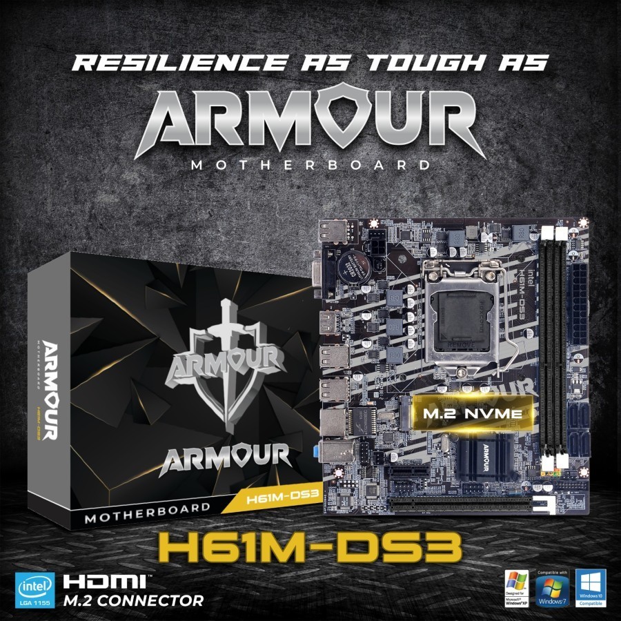 Motherboard ARMOR H61 M.2 NVME LGA 1155 | Shopee Malaysia