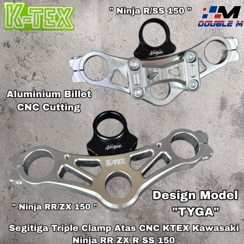 Triangle Triple Clamp Upper Aluminum CNC Ktex Kawasaki Ninja R SS ZX RR ...