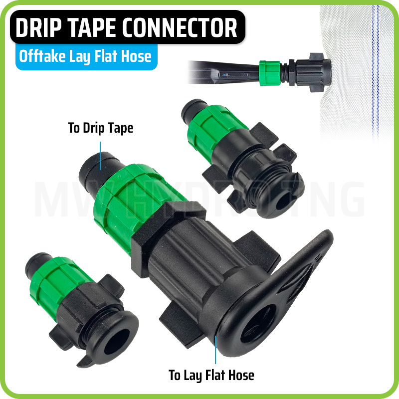 Drip Tape Connector - Offtake Lay Flat Hose | Hydroponic Irrigation ...