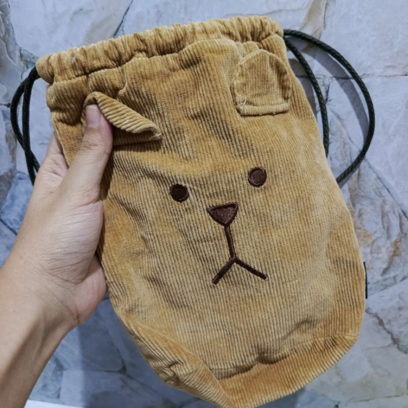 Original Craftholic Character Corduroy Drawstring Pouch/Wallet | Shopee ...