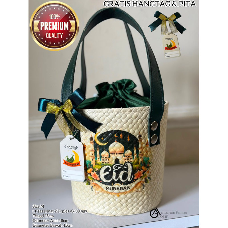 PUTIH White PANDAN BUCKET Hampers Bag FABRIC ARMY GG DUA DECOUPAGE FREE ...