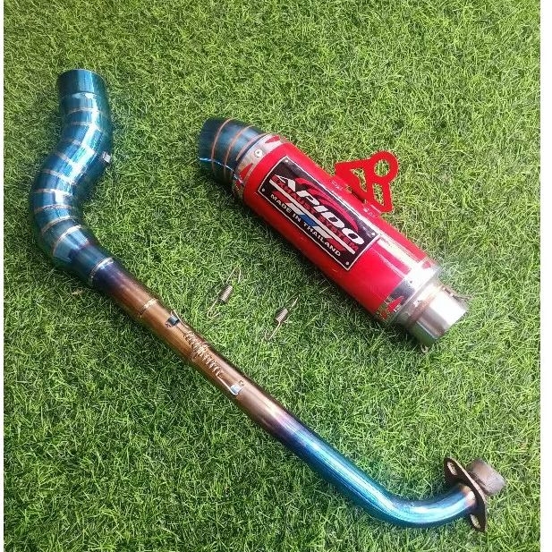 Apindo Pipe canister contour open specs exhaust Pipe for Wave 125 Xrm ...