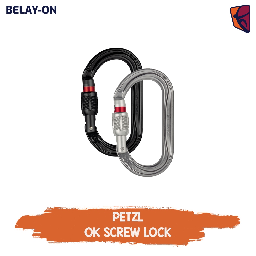 Petzl OK Screw Lock | Carabiner Petzl OK Screwlock | Cararabiner Petzl ...