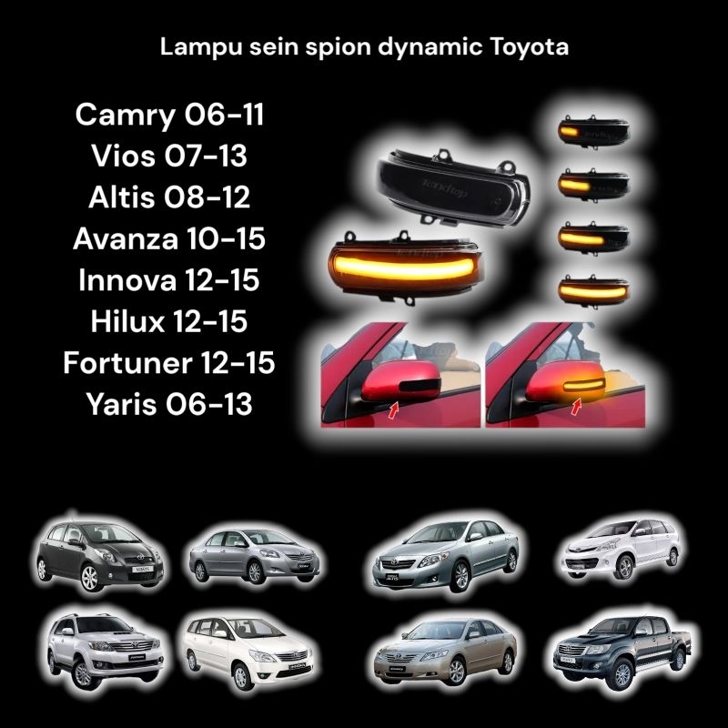 Dynamic rear view signal lights for Toyota Avanza Camry Yaris Altis ...